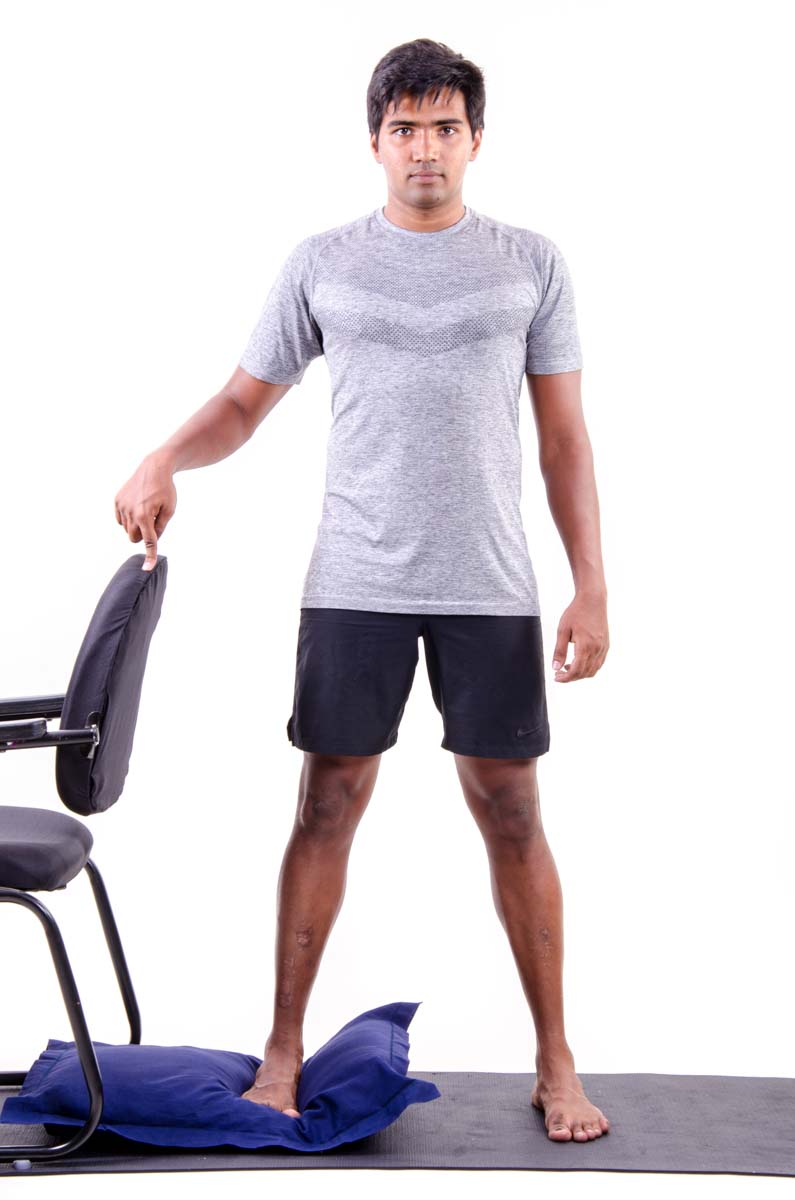 Single Leg Stand on 1 Pillow - Vissco Healthcare Private Limited.