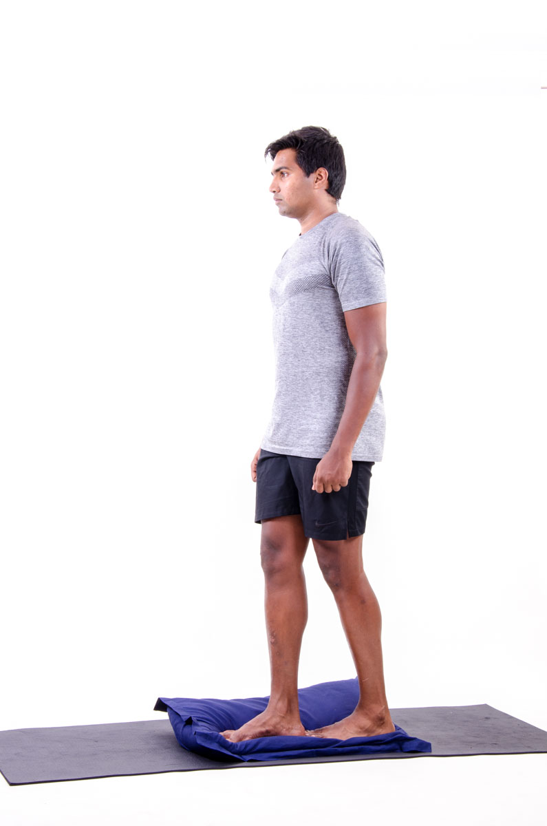 Tandem Stand on 1 Pillow and Reach - Vissco Healthcare Private Limited.