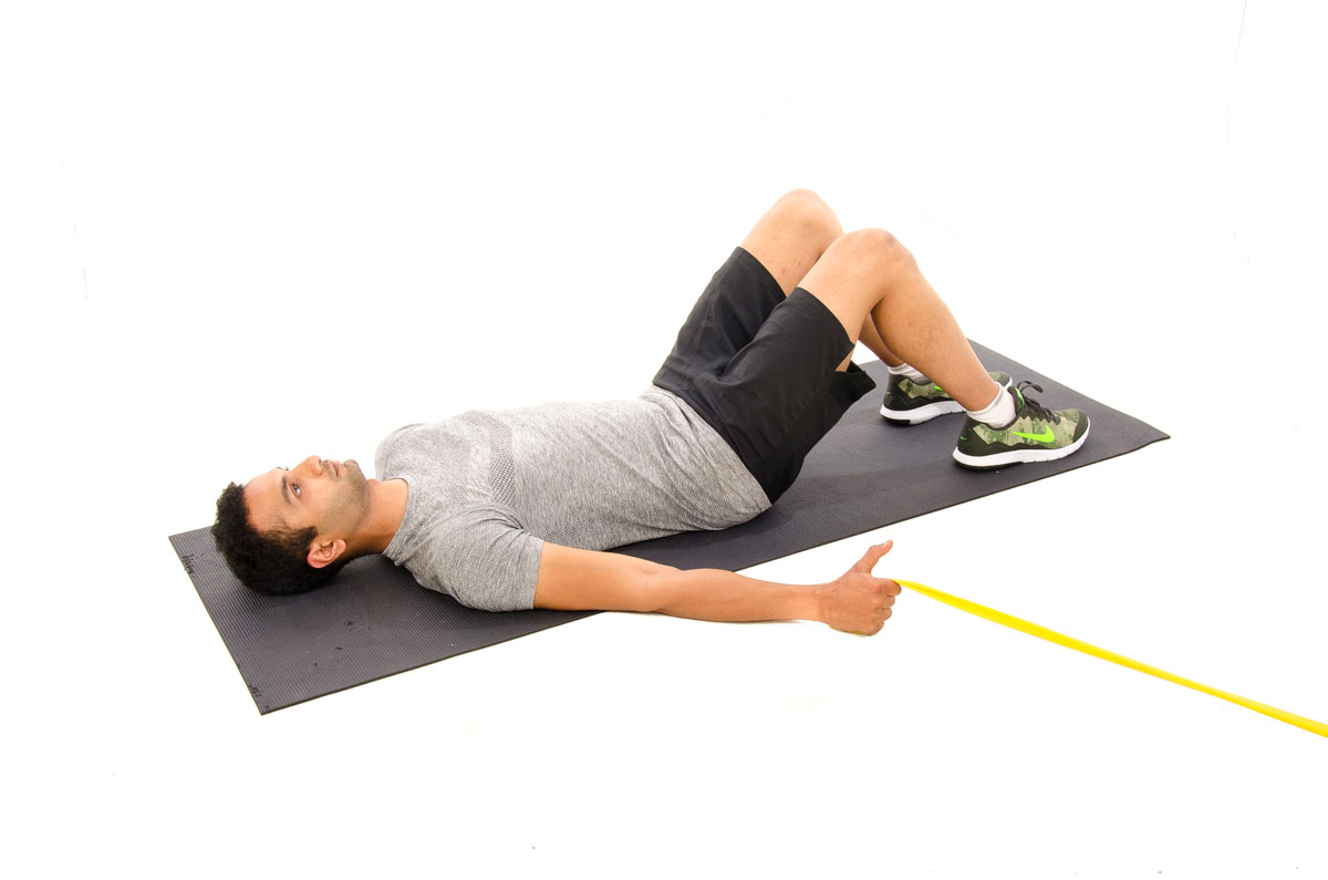 Supine PNF-D1 Flexion with Theraband - Vissco Healthcare Private Limited.