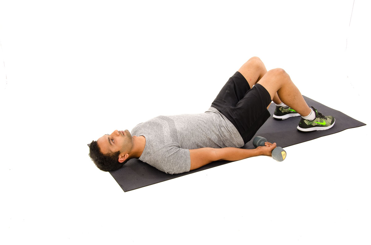 Lying Arm Lift With Dumbbell - Vissco Healthcare Private Limited.