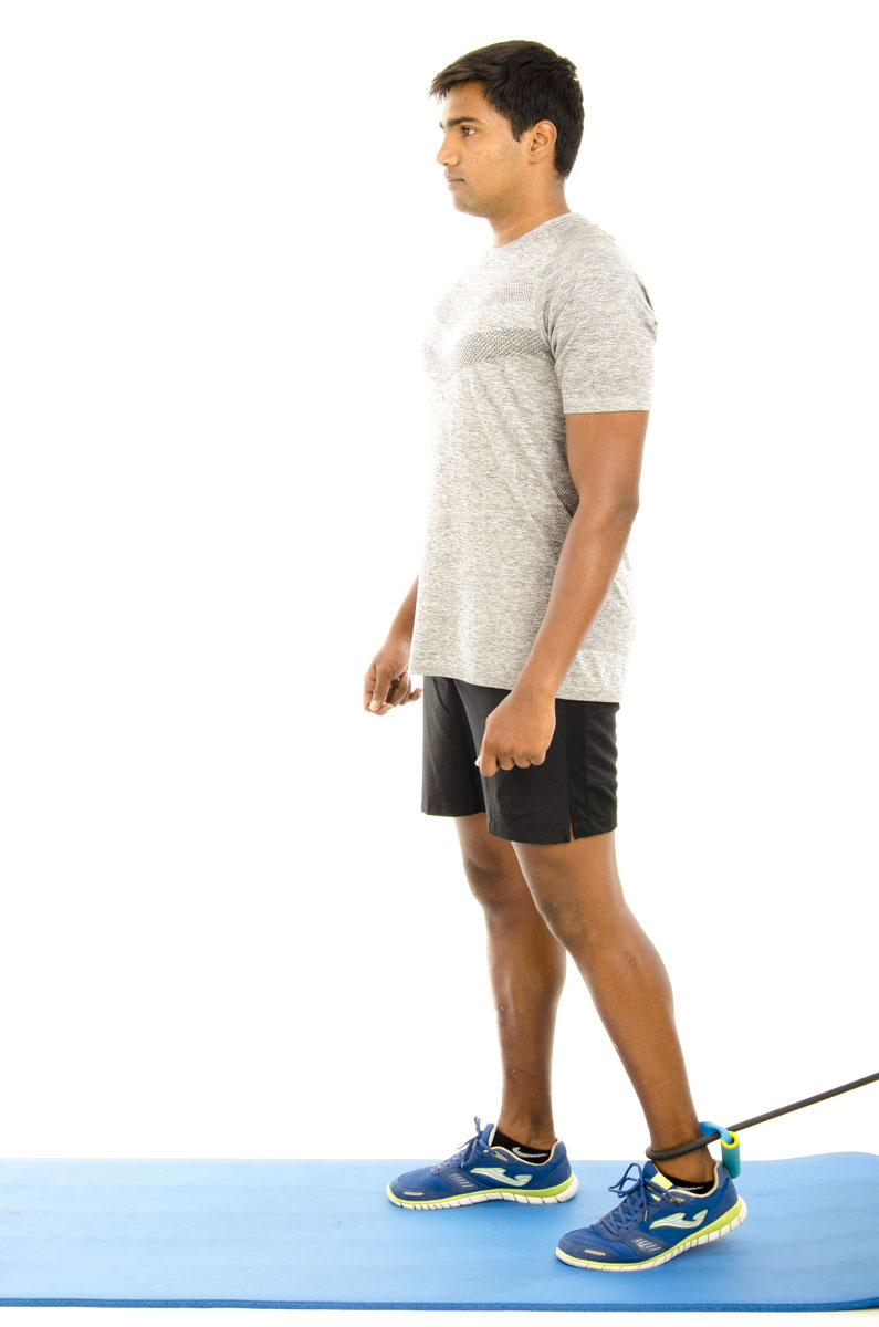 Standing Hip Flexion with Resistance Tube - Vissco Healthcare Private ...